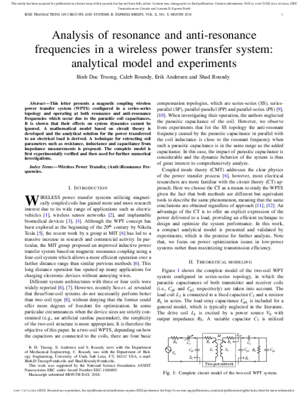 (PDF) Analysis of Resonance and Anti-Resonance Frequencies in a ...