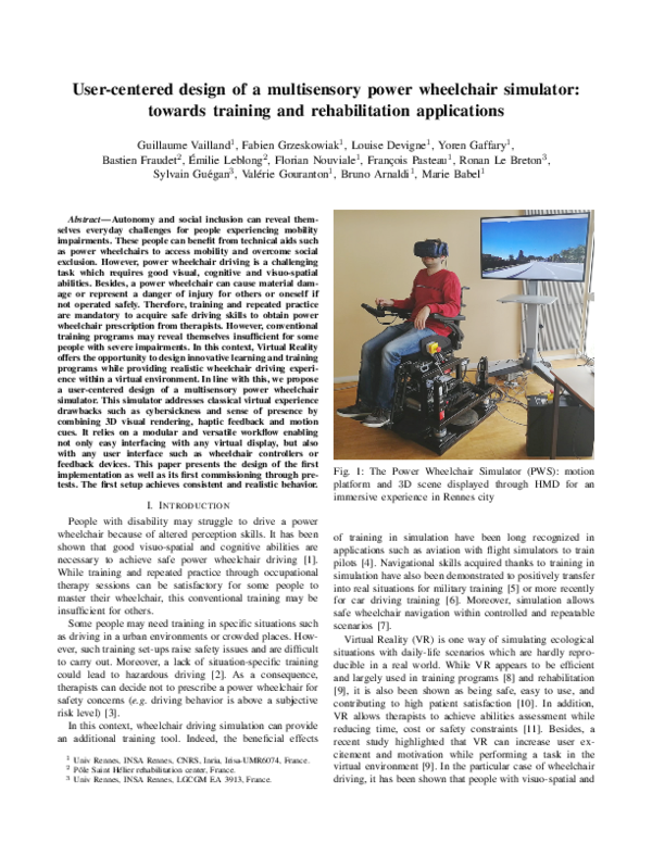 (PDF) User-centered design of a multisensory power wheelchair simulator ...