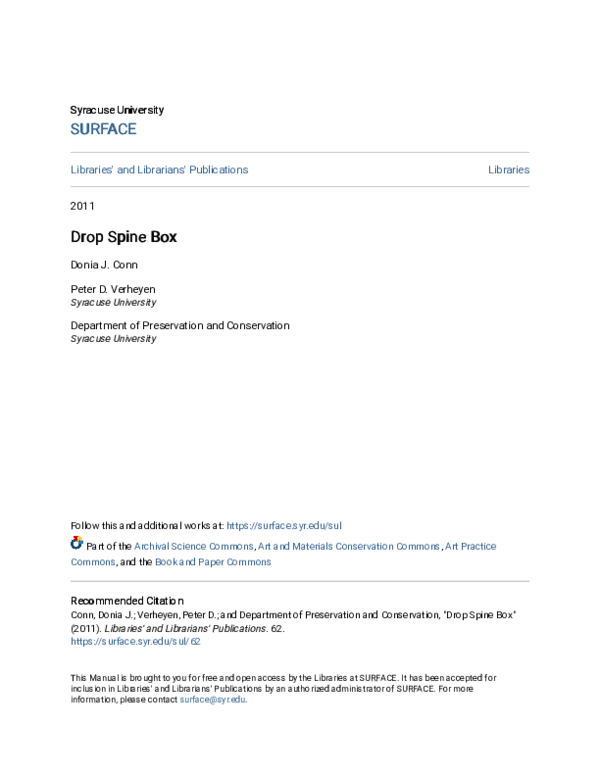 (PDF) Drop Spine Box | Donia Conn - Academia.edu
