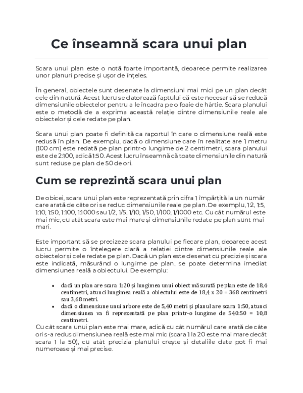(PDF) Ce înseamnă scara unui plan