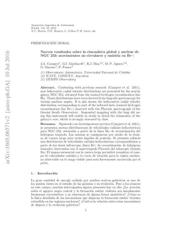(PDF) Nuevos resultados sobre la cinem\'atica global y nuclear de NGC ...