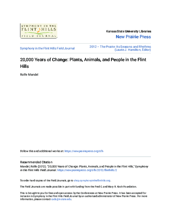 (PDF) 20,000 Years of Change: Plants, Animals, and People in the Flint ...