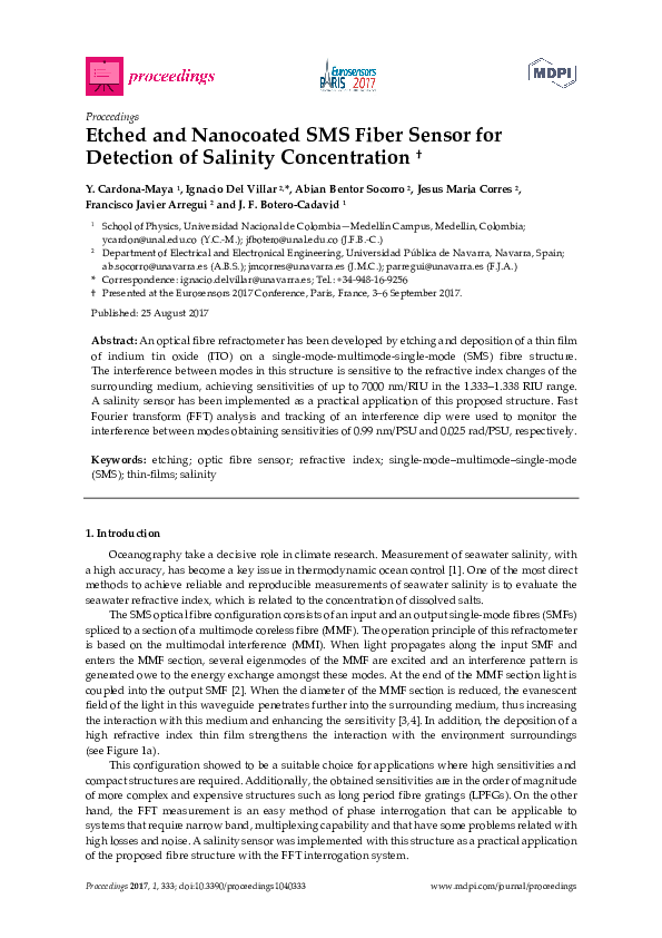 (PDF) Etched and Nanocoated SMS Fiber Sensor for Detection of Salinity ...