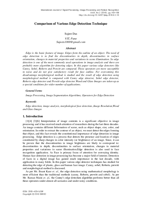 (PDF) Comparison of Various Edge Detection Technique | Sujeet Das - Academia.edu