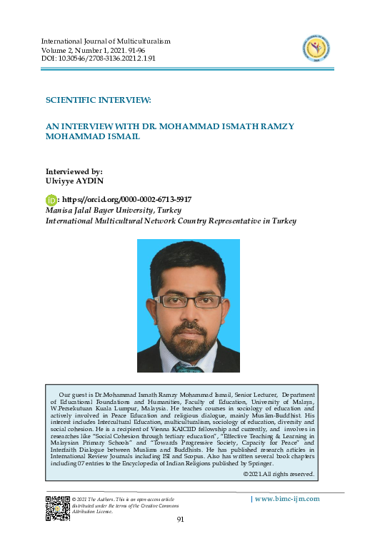 (PDF) An interview with Dr. Mohammad Ismath Ramzy Mohammad Ismail