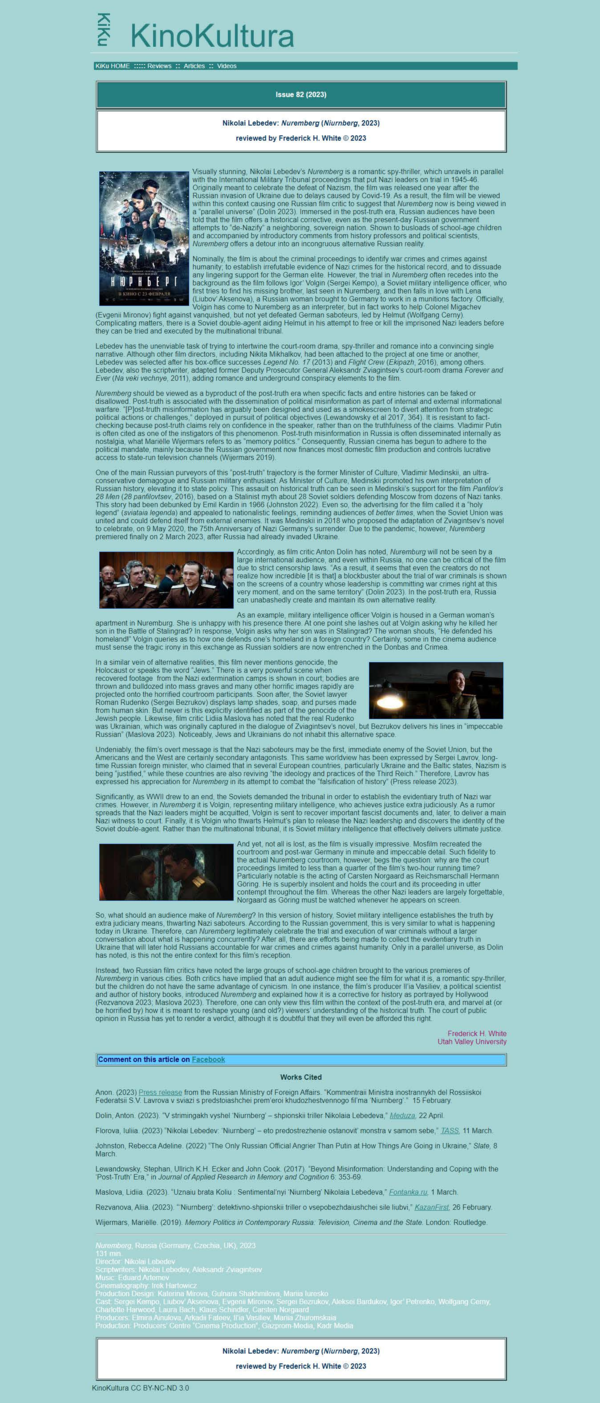 (PDF) Nikolai Lebedev: Nuremberg (2023)
