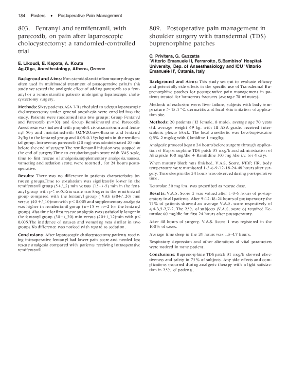 (PDF) Post operative pain management in shoulder surgery: Suprascapular ...