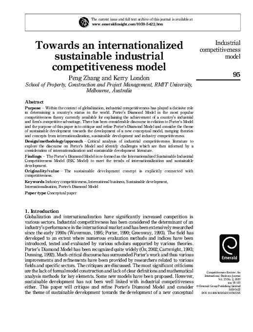 (PDF) Towards an internationalized sustainable industrial ...