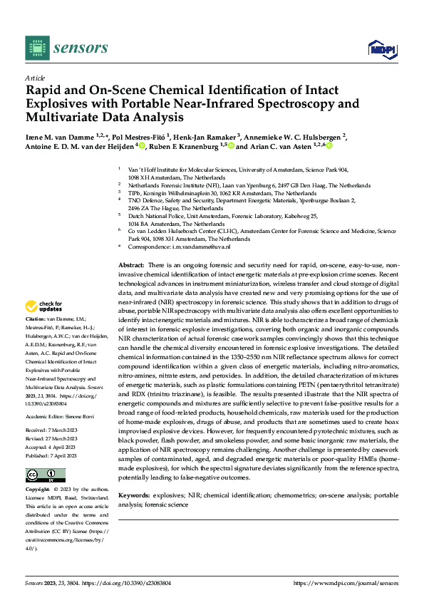 (PDF) Rapid and On-Scene Chemical Identification of Intact Explosives ...