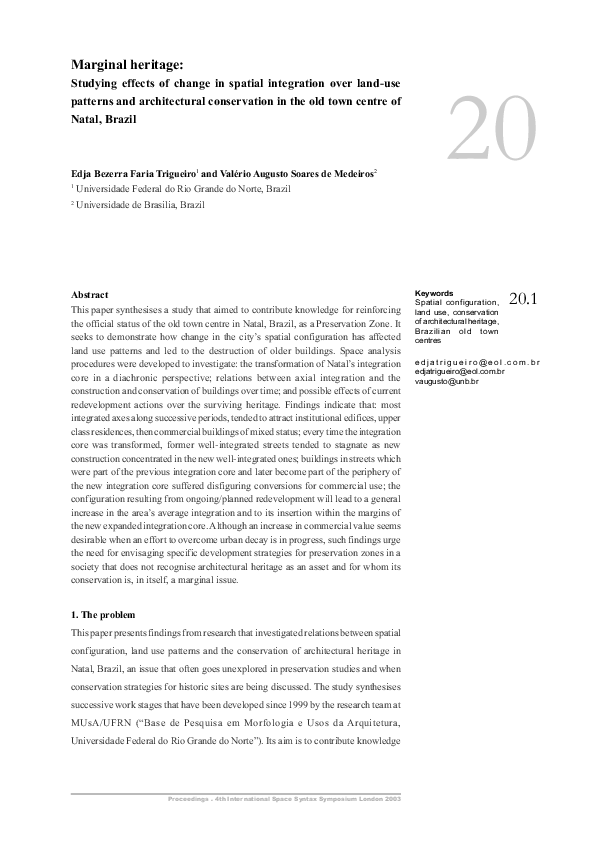 (PDF) Studying effects of change in spatial integration over land-use ...