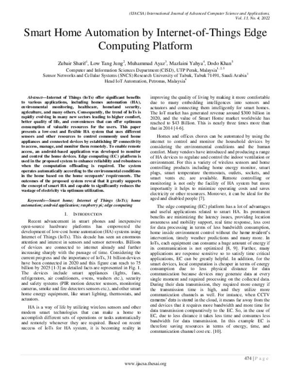 (PDF) Smart Home Automation by Internet-of-Things Edge Computing Platform