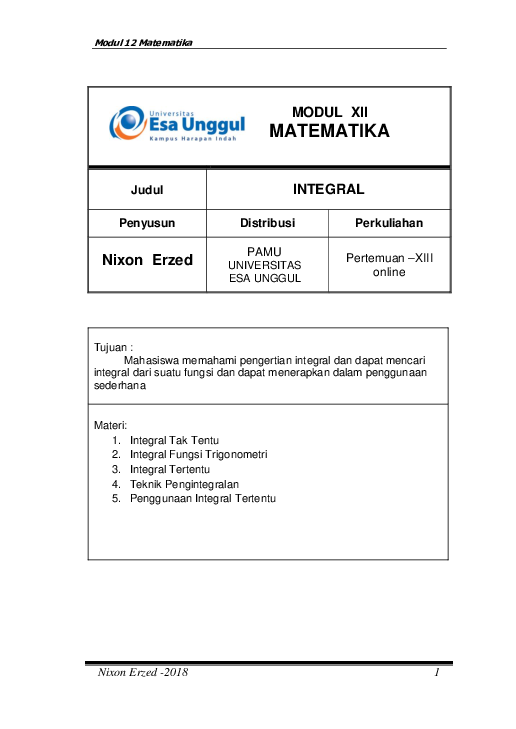 (PDF) Modul 12 Matematika