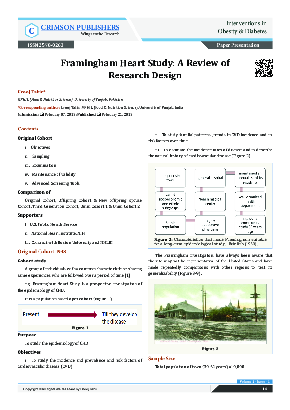 (PDF) Framingham Heart Study: A Review of Research Design