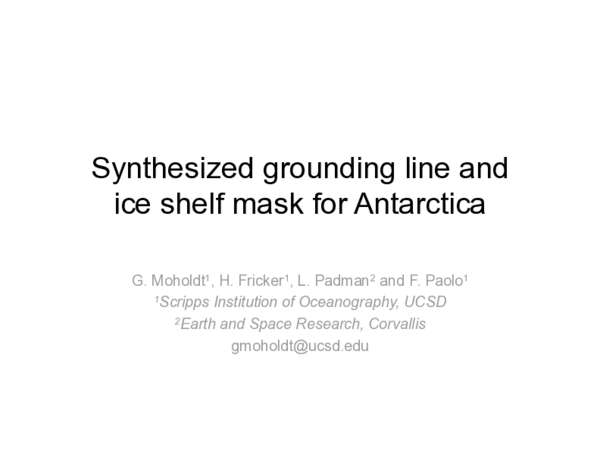 (PDF) Synthesized grounding line and ice shelf mask for Antarctica