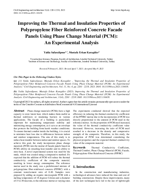 (PDF) Improving the Thermal and Insulation Properties of Polypropylene ...
