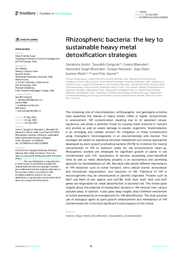 (PDF) Sustainable Heavy Metal Detox Using Bacteria