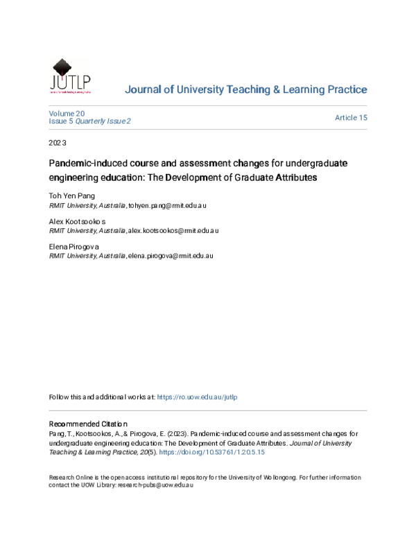 (PDF) The Development of Graduate Attributes through engineering education