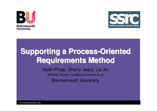 (PDF) Process-Oriented Requirements Engineering Support