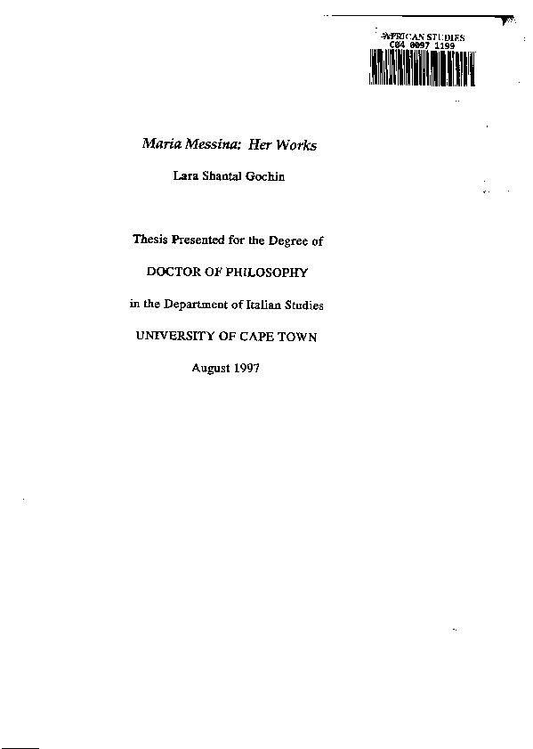 (PDF) Maria Messina : her works