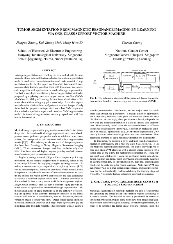 (PDF) Tumor segmentation from magnetic resonance imaging by learning via one-class support ...