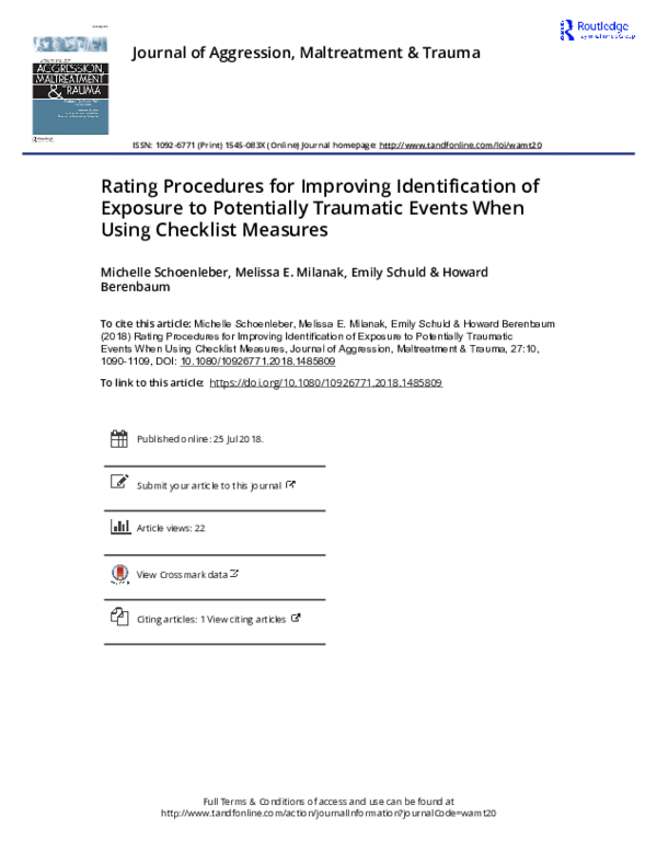 (PDF) Rating Procedures for Improving Identification of Exposure to ...