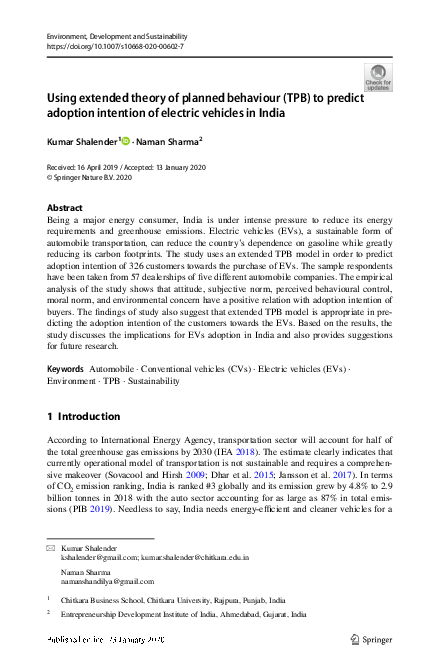 (PDF) Using extended theory of planned behaviour (TPB) to predict ...