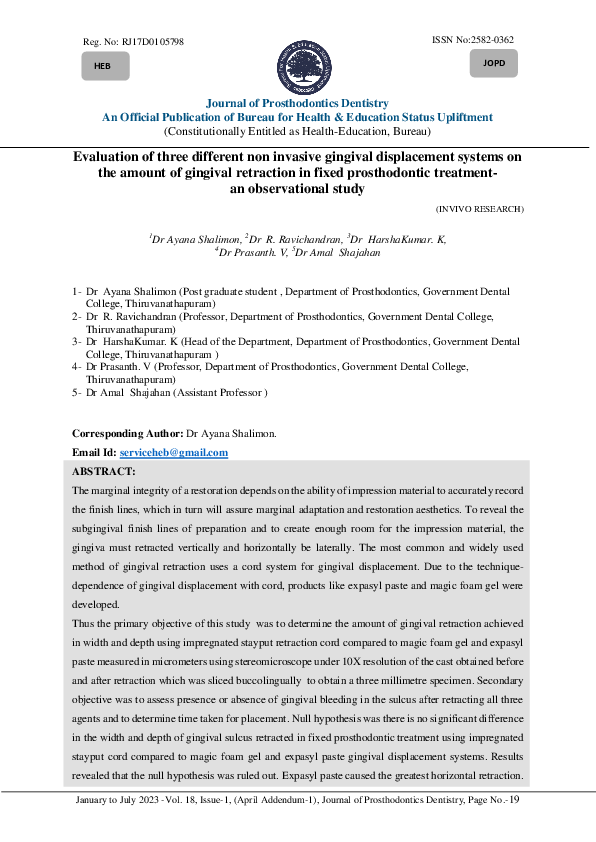 (PDF) Evaluation of three different non invasive gingival displacement ...