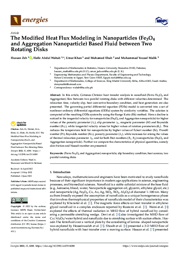 (PDF) The Modified Heat Flux Modeling in Nanoparticles (Fe3O4 and Aggregation Nanoparticle ...