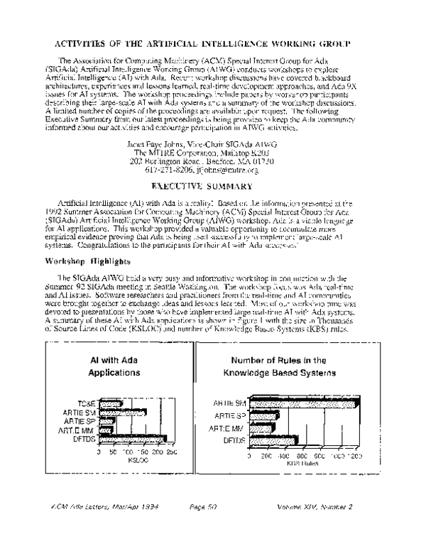 (PDF) Activities of the artificial intelligence working group