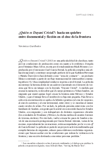 (PDF) ¿Quién es Dayani Cristal?: hacia un quiebre entre documental y ...