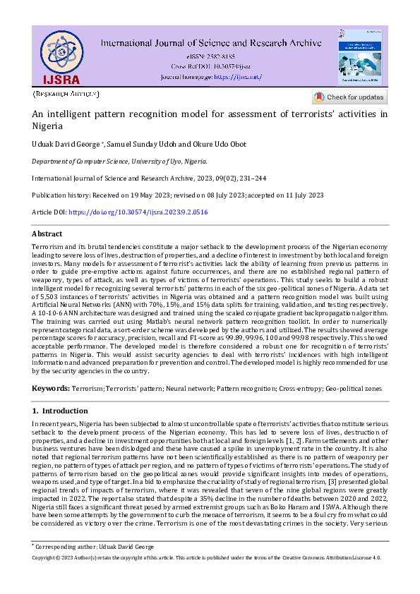 (PDF) An intelligent pattern recognition model for assessment of ...