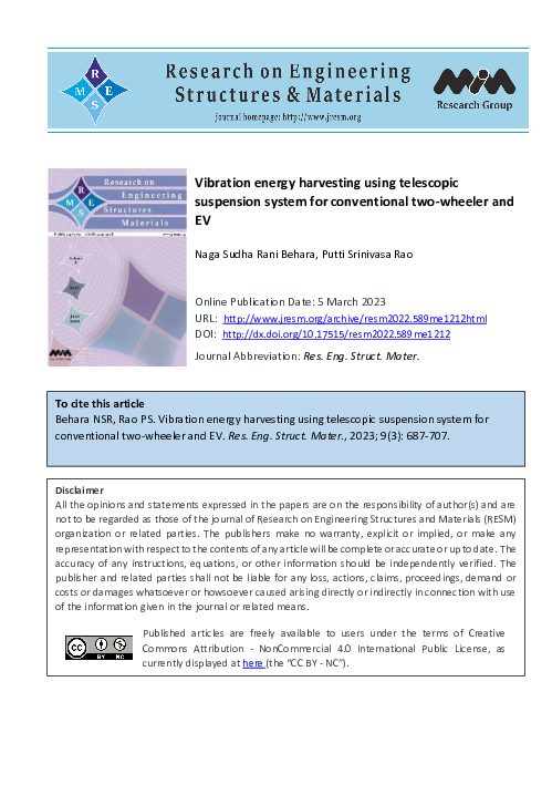 (PDF) Vibration energy harvesting using telescopic suspension system ...
