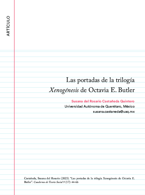 (PDF) Las portadas de la trilogía Xenogénesis de Octavia E. Butler