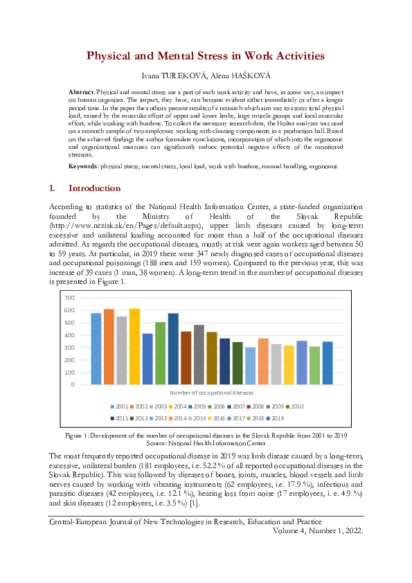 (PDF) Physical and Mental Stress in Work Activities