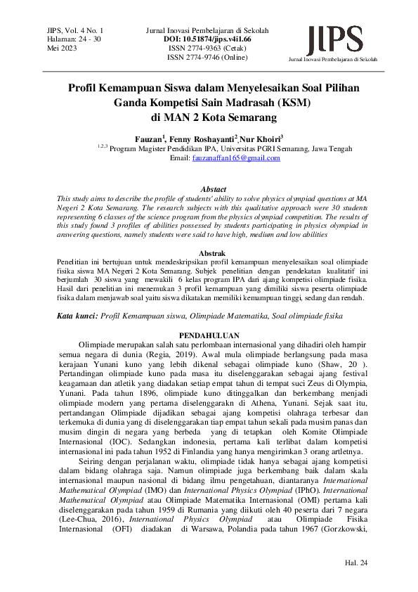 (PDF) Profil Kemampuan Siswa dalam Menyelesaikan Soal Pilihan Ganda ...