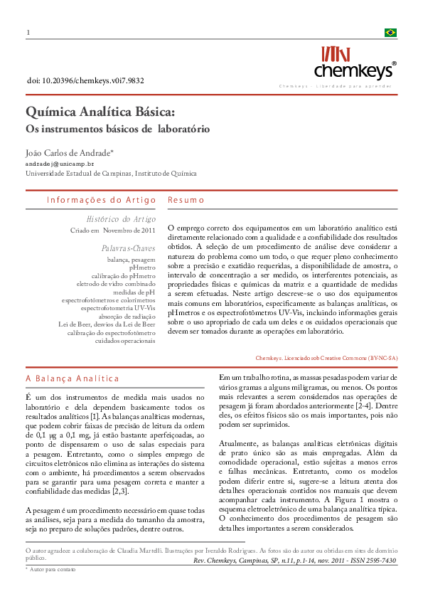 (PDF) Os instrumentos básicos de laboratório
