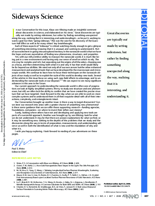 (PDF) Sideways Science