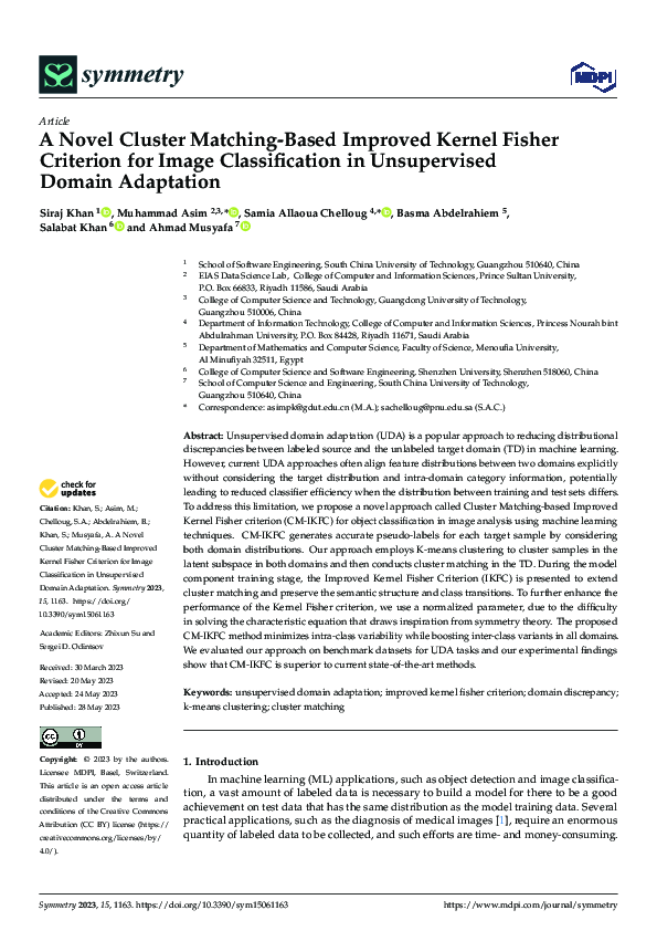 (PDF) A Novel Cluster Matching-Based Improved Kernel Fisher Criterion for Image Classification ...