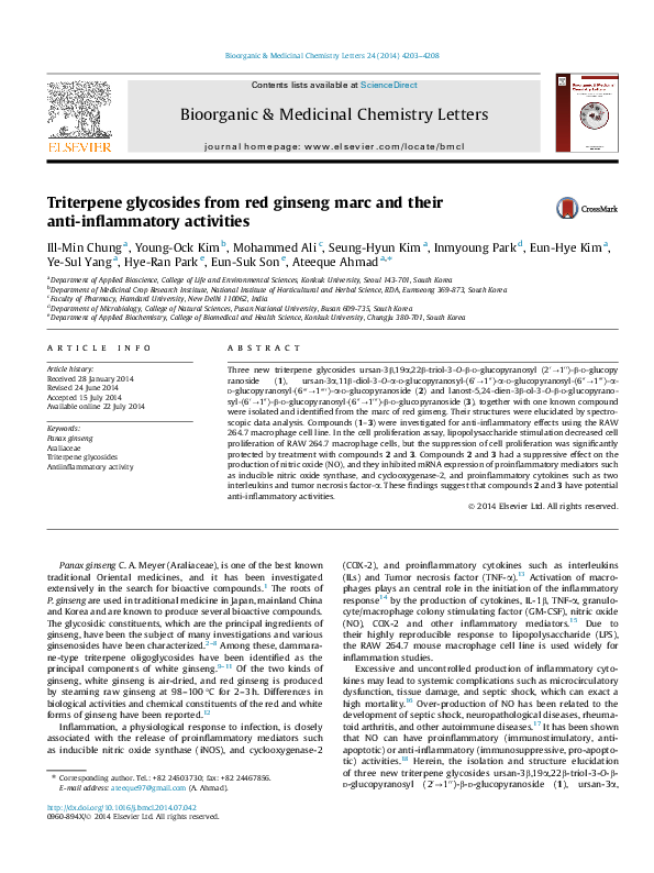 (PDF) Triterpene glycosides from red ginseng marc and their anti ...