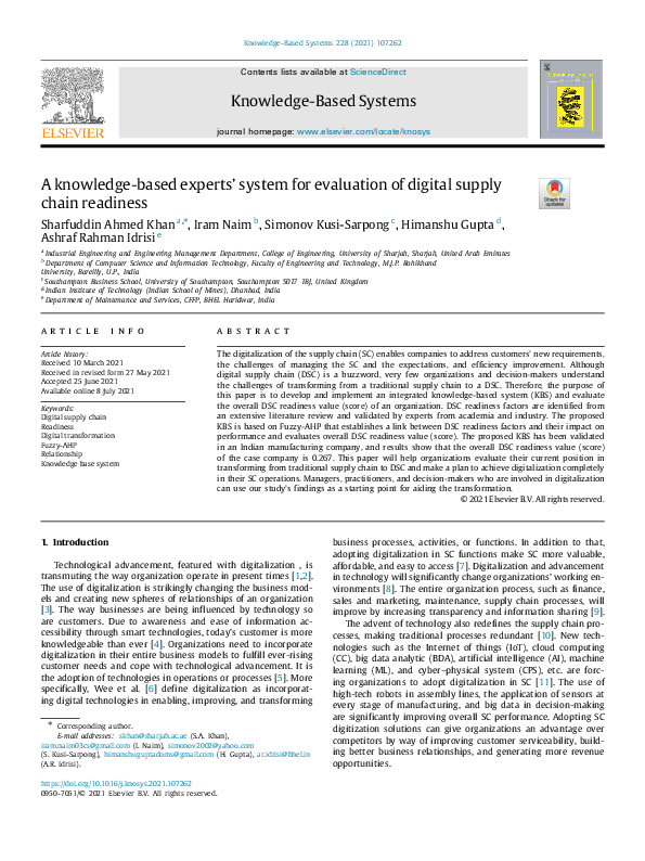 (PDF) Knowledge-Based Systems