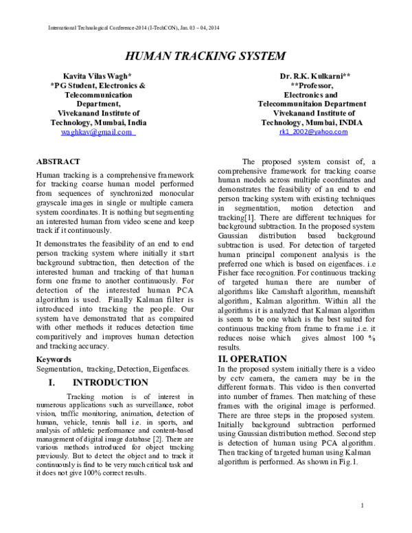 (PDF) Human tracking system | Shao Liu - Academia.edu (PDF) Human tracking system | Shao Liu - Academia.edu