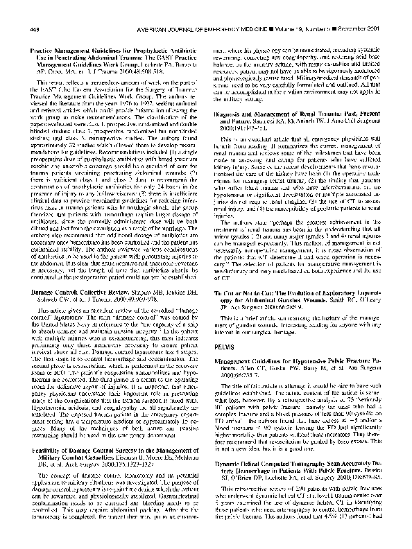 (PDF) Feasibility of damage control surgery in the management of ...