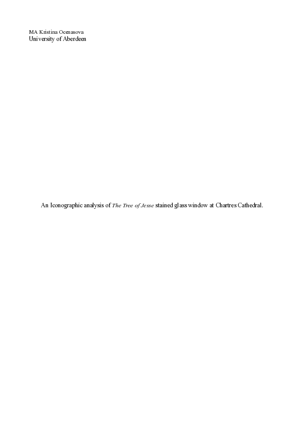 (PDF) An Iconographic analysis of The Tree of Jesse stained glass ...