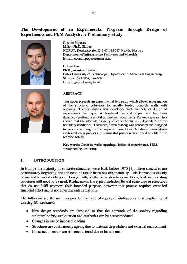 (PDF) The development of an experimental program through design of experiments and FEM analysis ...