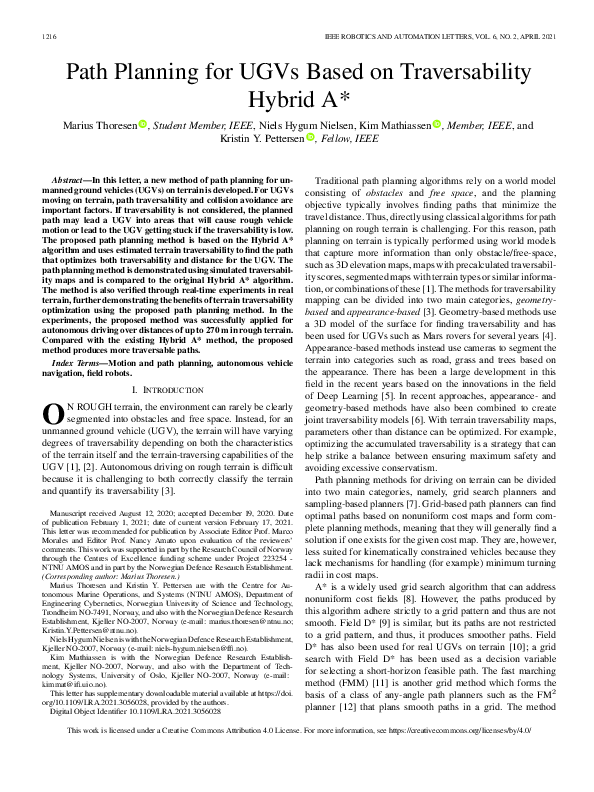 (PDF) Path Planning for UGVs Based on Traversability Hybrid A*