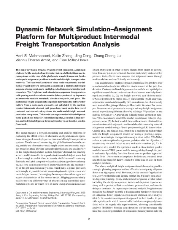 Pdf Dynamic Network Simulationassignment Platform For Multiproduct