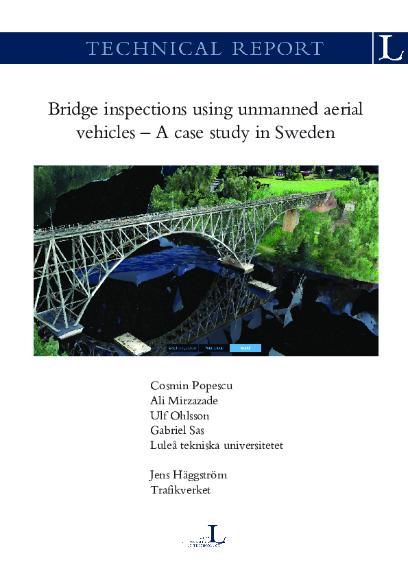 (PDF) Bridge inspections using unmanned aerial vehicles–A case study in Sweden