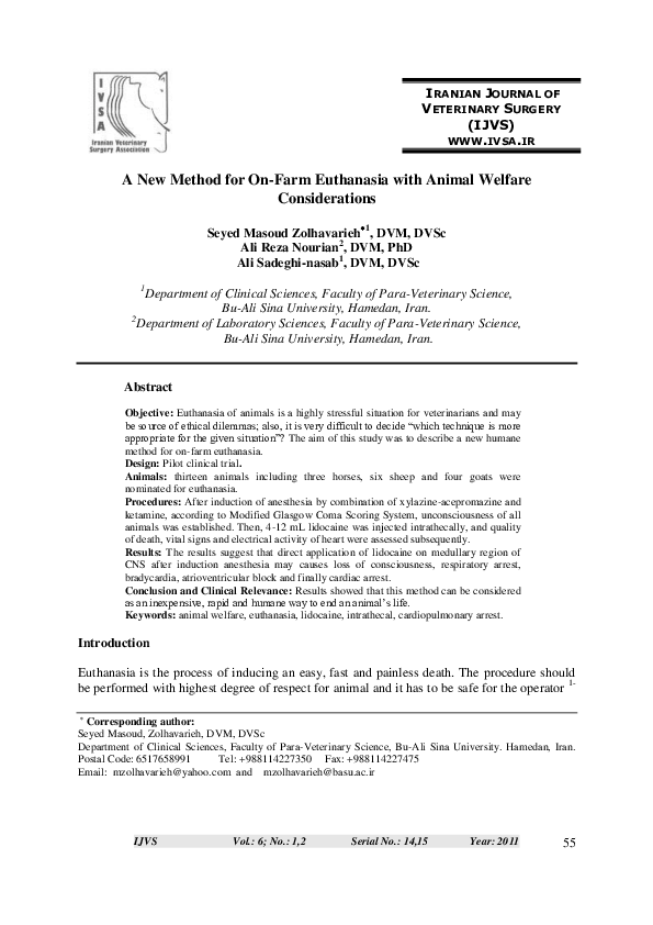 (PDF) A New Method for On-Farm Euthanasia with Animal Welfare ...