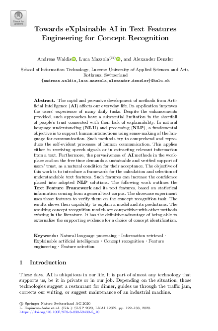 (PDF) Towards eXplainable AI in Text Features Engineering for Concept ...