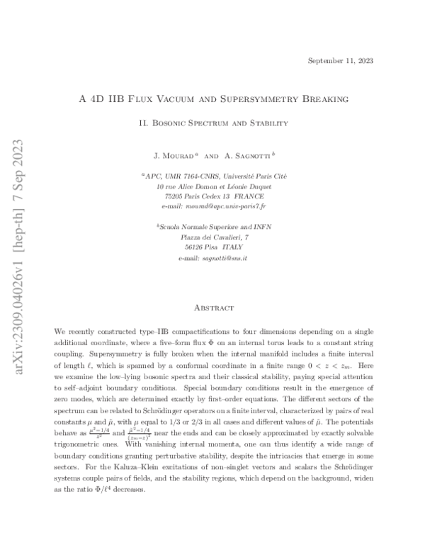 (PDF) A 4D IIB Flux Vacuum and Supersymmetry Breaking II. Bosonic ...